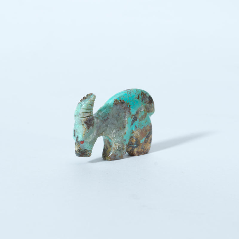 Kenric Laiwekate: Turquoise, Goat – Zuni Artist Resource Team