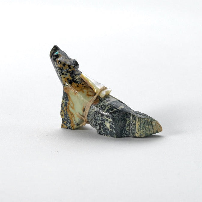 Wilford Cachini: Serpentine, Augite Coyote-Zuni – Zuni Artist Resource Team